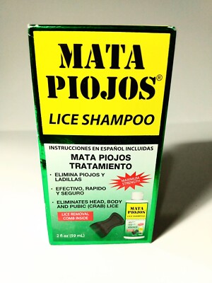 MATA PIOJOS Shampoo 2 oz Lice Shampoo Lice Treatment MADE IN USA | eBay