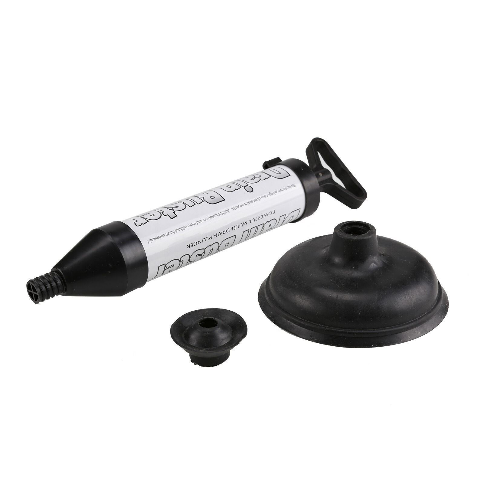 Powerful Drain Buster Unblocker Plunger Toilet Sink Clog Remover Rubber ...