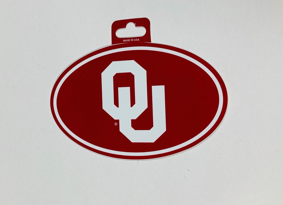 Oklahoma Sooners Oval Decal Sticker Full Color NEW 3x5 Inches Free Ship ...