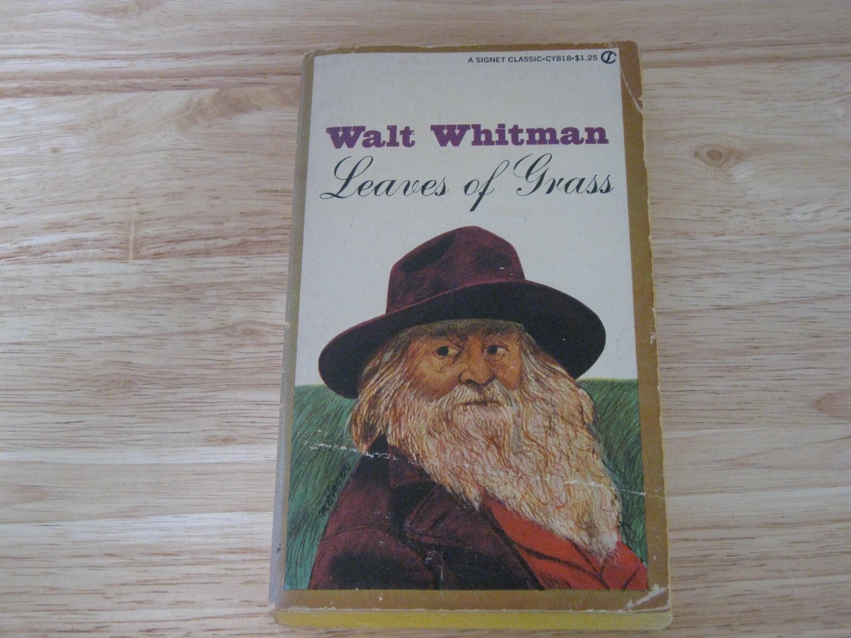 Leaves Of Grass Walt Whitman Book Cover