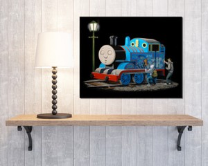 Banksy Thomas Tank Engine Graffiti Spray Paint Canvas Print Picture ...