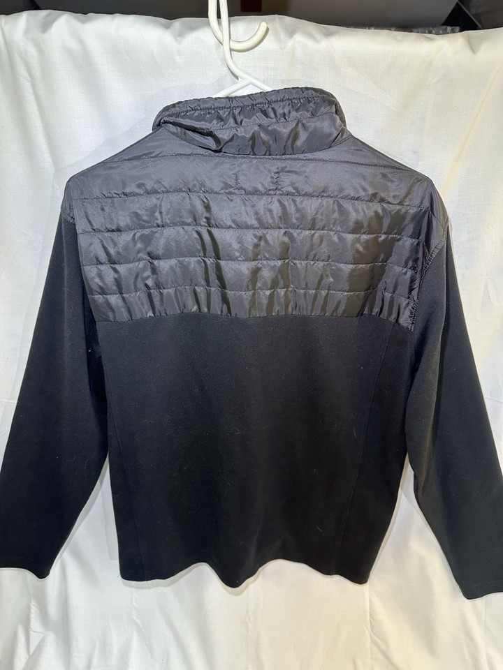 Eddie Bauer Mens L/G Pullover Outdoor Jacket 1/4 Zip Black Red ...