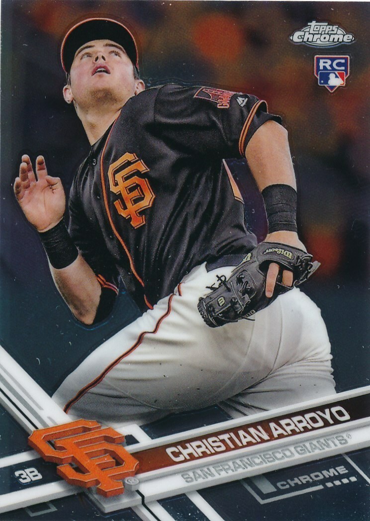 CHRISTIAN ARROYO HTM32 2017 Topps Chrome Update RC RAYS/GIANTS | eBay
