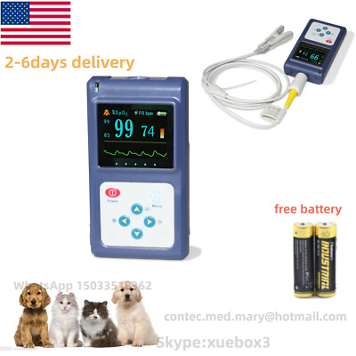 CMS60D-VET SPO2 Pulse Oximeter, Tongue Ear Blood Oxygen Monitor VET ...