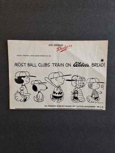 Vintage Charles Schultz - Charley Brown Baseball - Weber Bread - 1966 ...