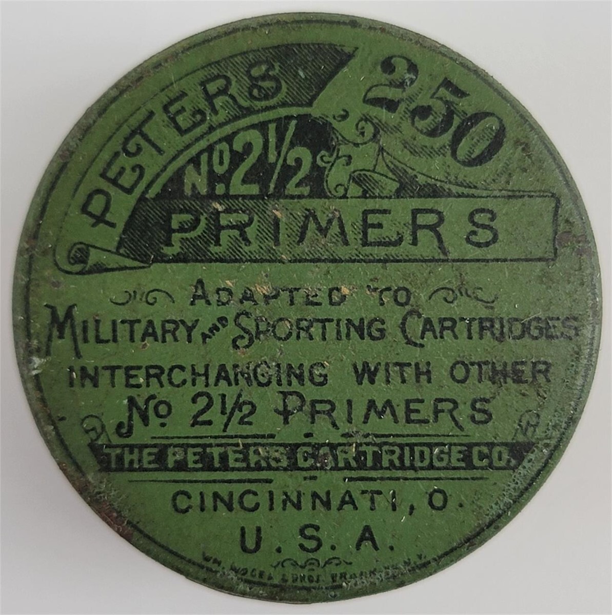 Civil War Era Peters No 2 1/2 Primers Tin Empty | eBay