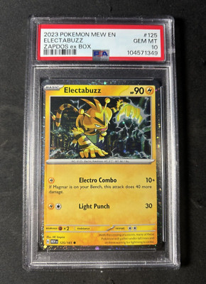 Electabuzz - Cosmos Holo PSA 10 - Pokemon 151 MEW 125 Zapdos ex Box ...