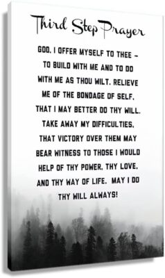Third Step Prayer Wall Art Black and White Posters for Home Framed ...