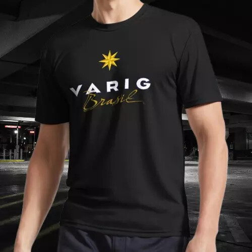 NEW SHIRT VARIG BRASIL AVIAÇAO AVIATION RACING LOGO T-SHIRT FUNNY SIZE ...