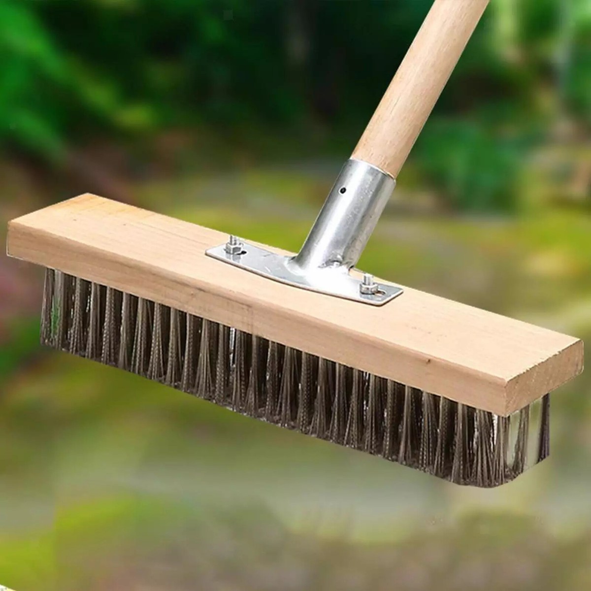 Steel Wire Brooms AlwaysH Pack Stiff Steel Wire Broom Heads, 12 Inch