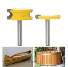 2 pcs 1/4" Shank 1/4" Dia Canoe Flute and Bead Router Bit Set ...