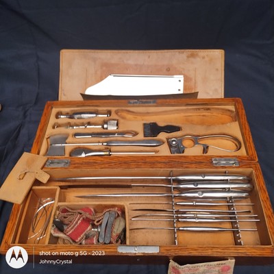 Post Civil War Medical Surgery Amputation Set Doctor Kit Box 14 ...
