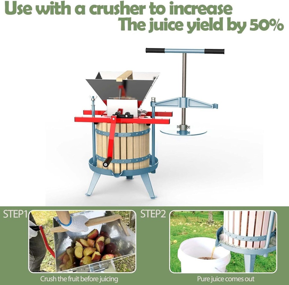 SQUEEZE master 12L/18L T Handle Fruit Apple Wine Cider Press Blue | eBay