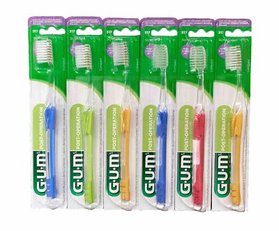 6 Pack GUM #317 Sunstar Post-Surgical toothbrushes Super Soft | eBay