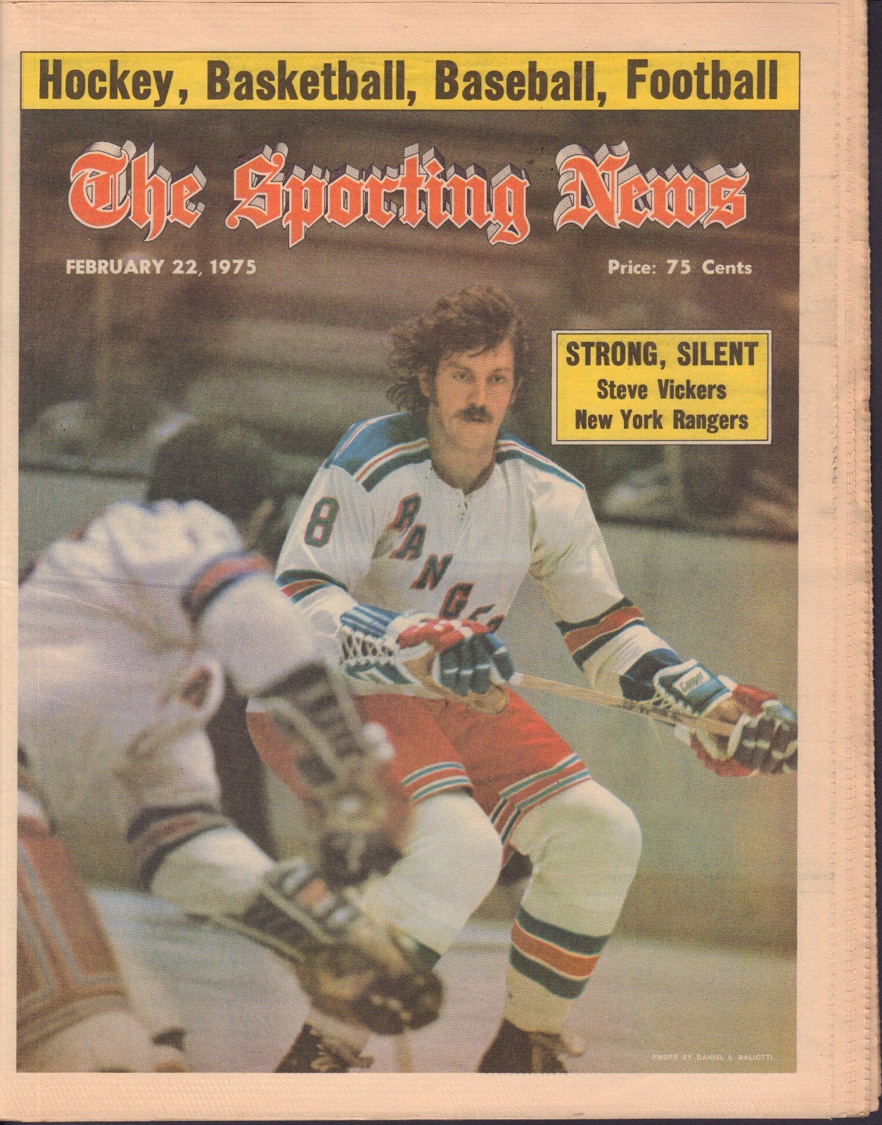 The Sporting News Magazine February 22 1975 Steve Vickers Rangers ...