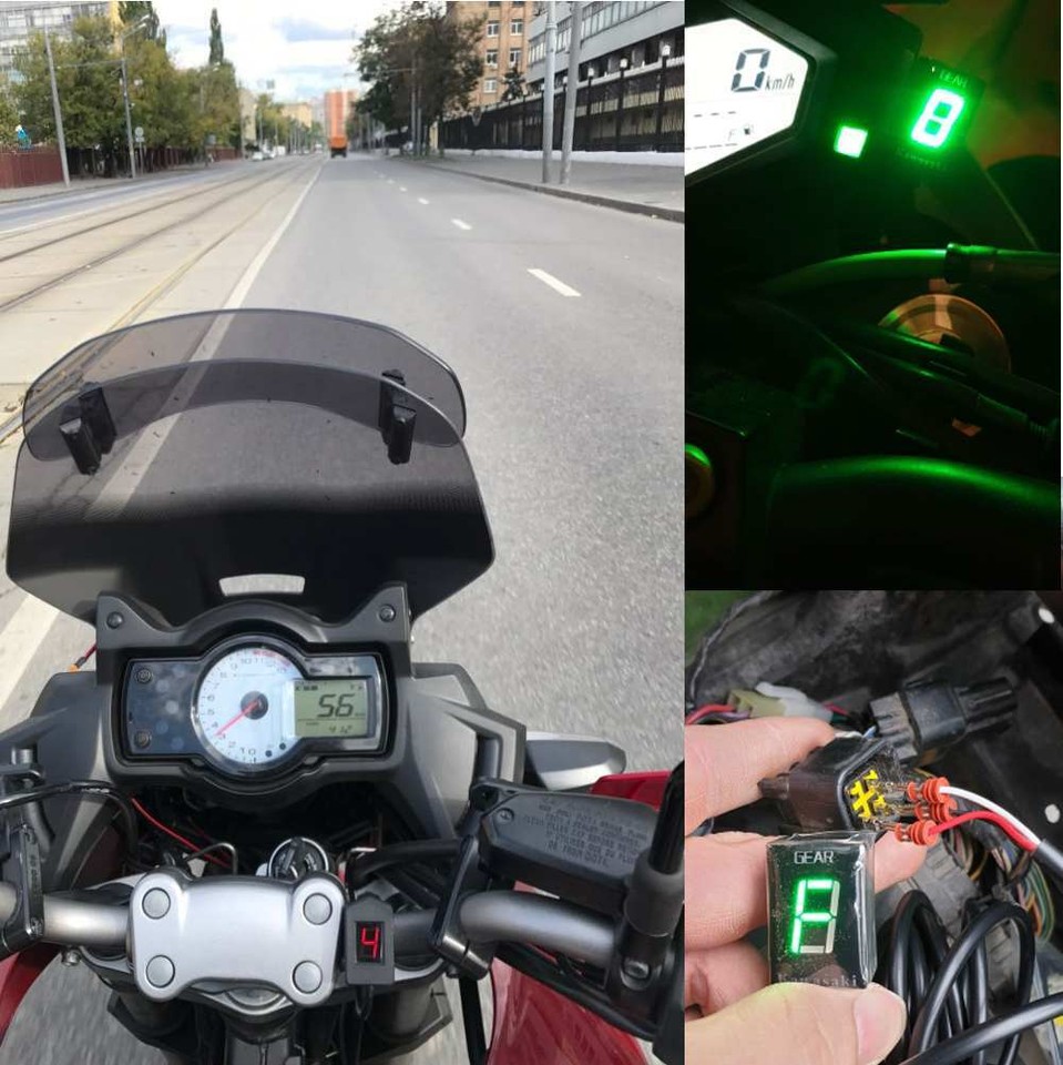 Motorcycle Red LED Gear Indicator for Kawasaki ZX-6R ZX-6RR ZX-10R ...