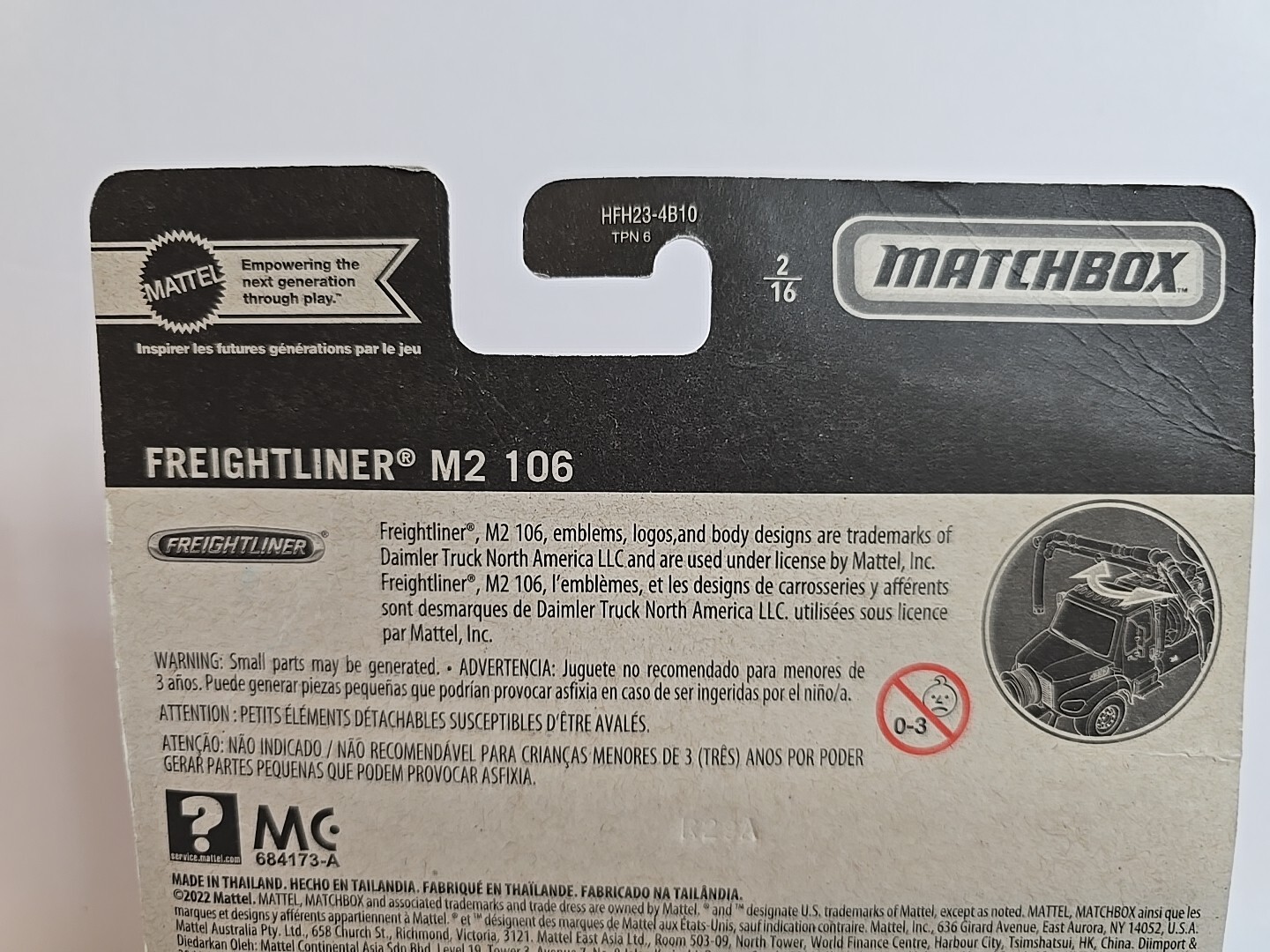 MATCHBOX 2023 WORKING RIGS FREIGHTLINER M2 106 TOXIC TANK SEWER ...