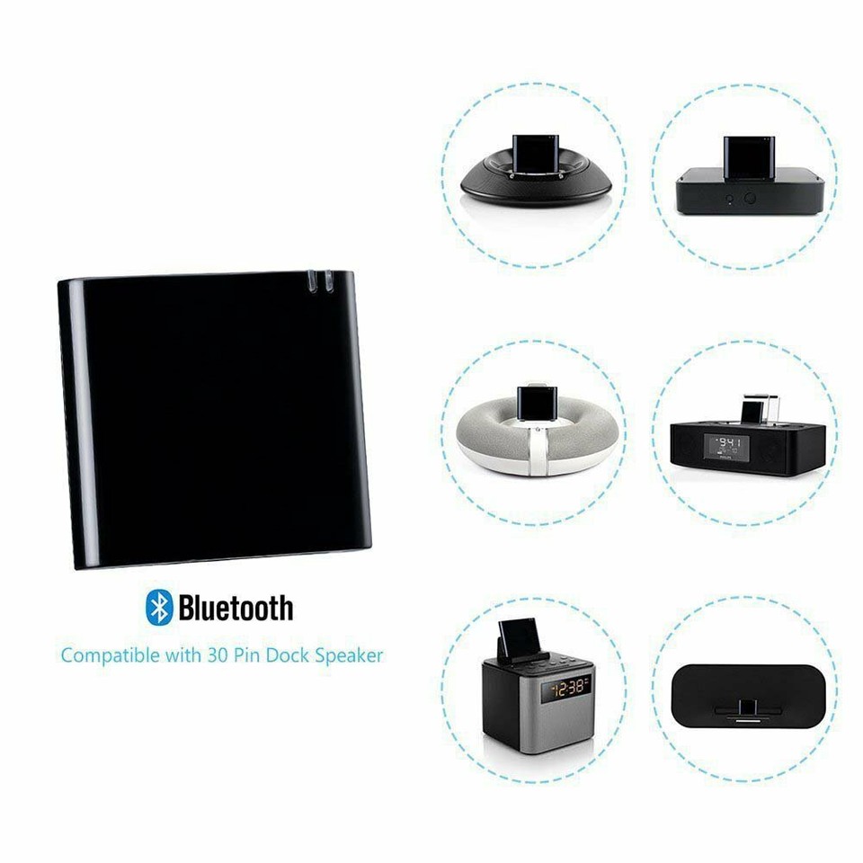 30 Pin Bluetooth Wireless Adapter Converter for Bose SoundDock iPhone ...