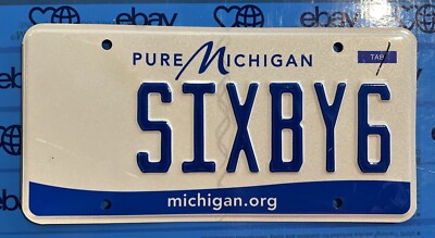 LICENSE PLATE Michigan Vanity 6 x 6 super trucks | eBay