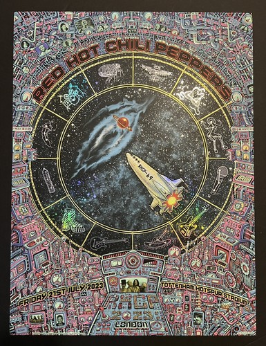 EMEK Red Hot Chili Peppers London 2023 FOIL #/200 SE RHCP show ed ...