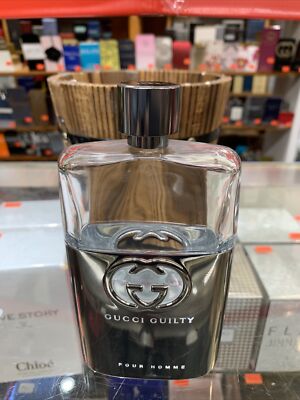 "EMPTY BOTTLE” Gucci Guilty Pour Homme No BOX 5 OZ No Spray Top For ...