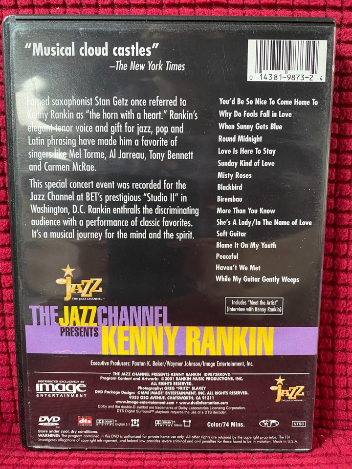 THE JAZZ CHANNEL PRESENTS: KENNY RANKIN (2001; BET On Jazz) [DVD ...