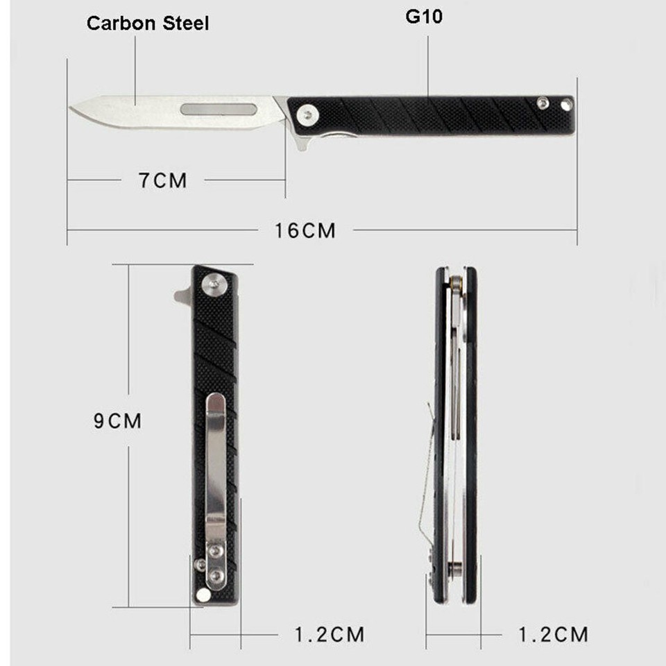 Carbon Fiber Pocket Scalpel Folding Blade Knives Utility Knife Outdoor ...