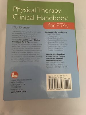 Physical Therapy Clinical Handbook For PTAs By Olga Dreeben Like New ...