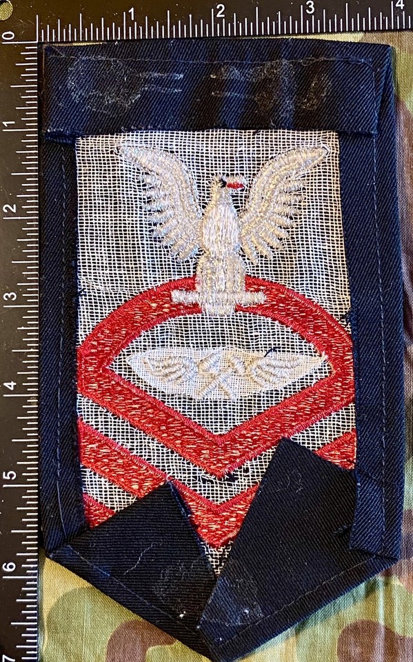US Navy Red and Silver Rate Aviation Structural Mechanic CPO rank Patch ...