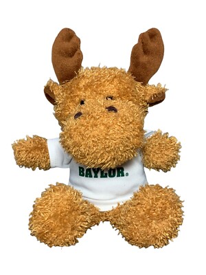 Shaggy Steven Smith Plush Moose 10" Stuffed Animal Toy w Baylor Shirt ...