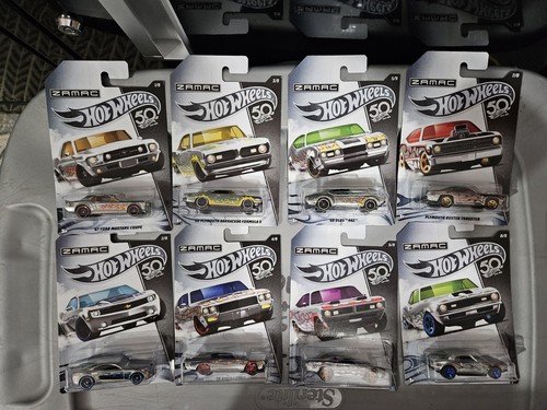 Hot Wheels 2018 Zamac 50th Anniversary Complete Set of 8 Walmart ...