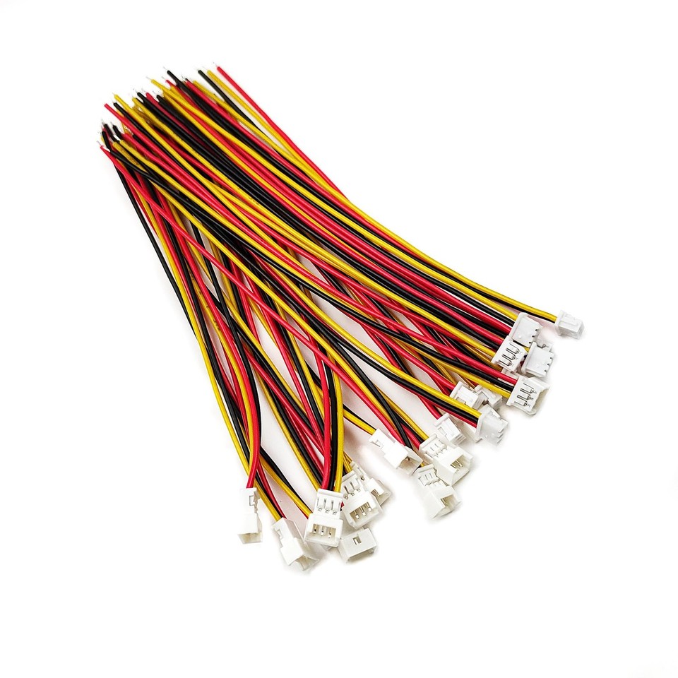 10 Pairs JST Connectors 1.25mm 3 Pin Micro Male and Female Connector ...