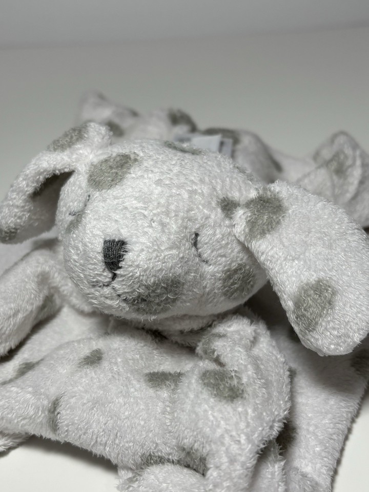Angel Dear Grey and White Dalmatian Puppy Dog Lovey Blanket Security ...