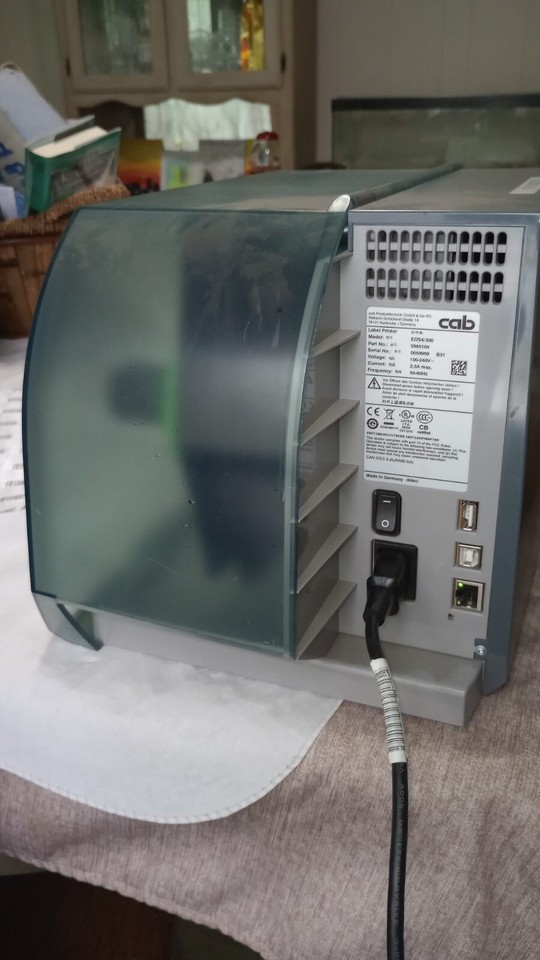 CAB EOS4/300 300dpi Networked Direct Thermal/Transfer Label Printer ...