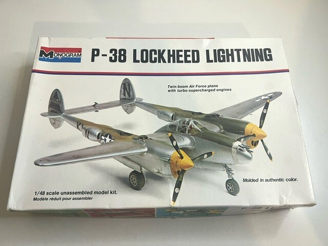 #457 - MONOGRAM P-38 LOCKHEED LIGHTNINING 1:48 AIRPLANE MODEL KIT #6848 | eBay