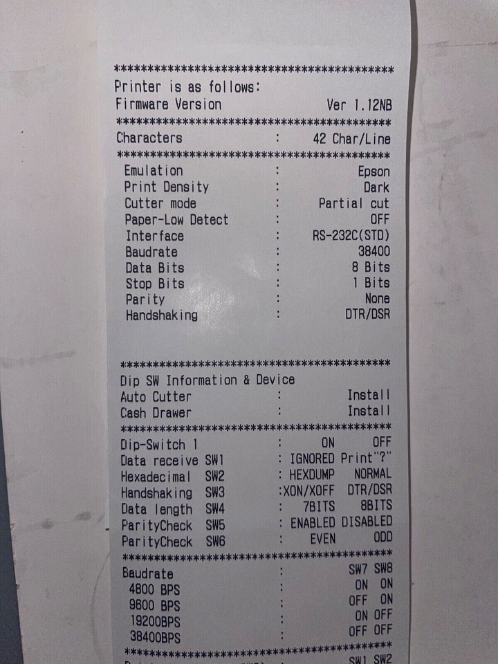 VERIFONE RP-300 /310 VeriFone P040-02-020 Thermal Printer Ruby Topaz XL ...