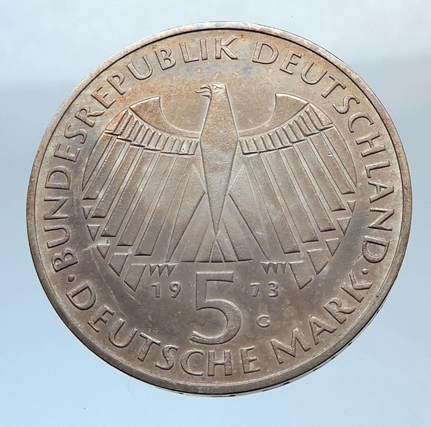 1973 GERMANY Proof Silver 5 Mark German Coin FRANFURT PARLIAMENT ...