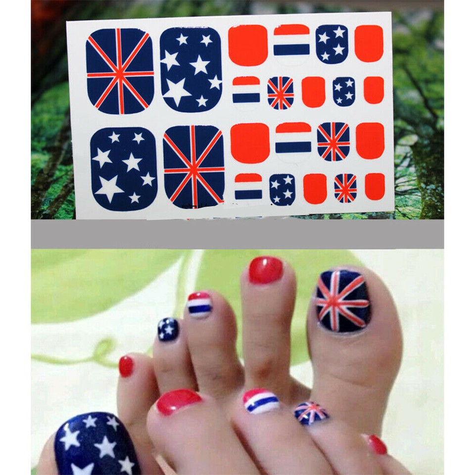 Full Size Nail Wraps Stickers Polish Toe Manicure Art Self Stick Decor ...