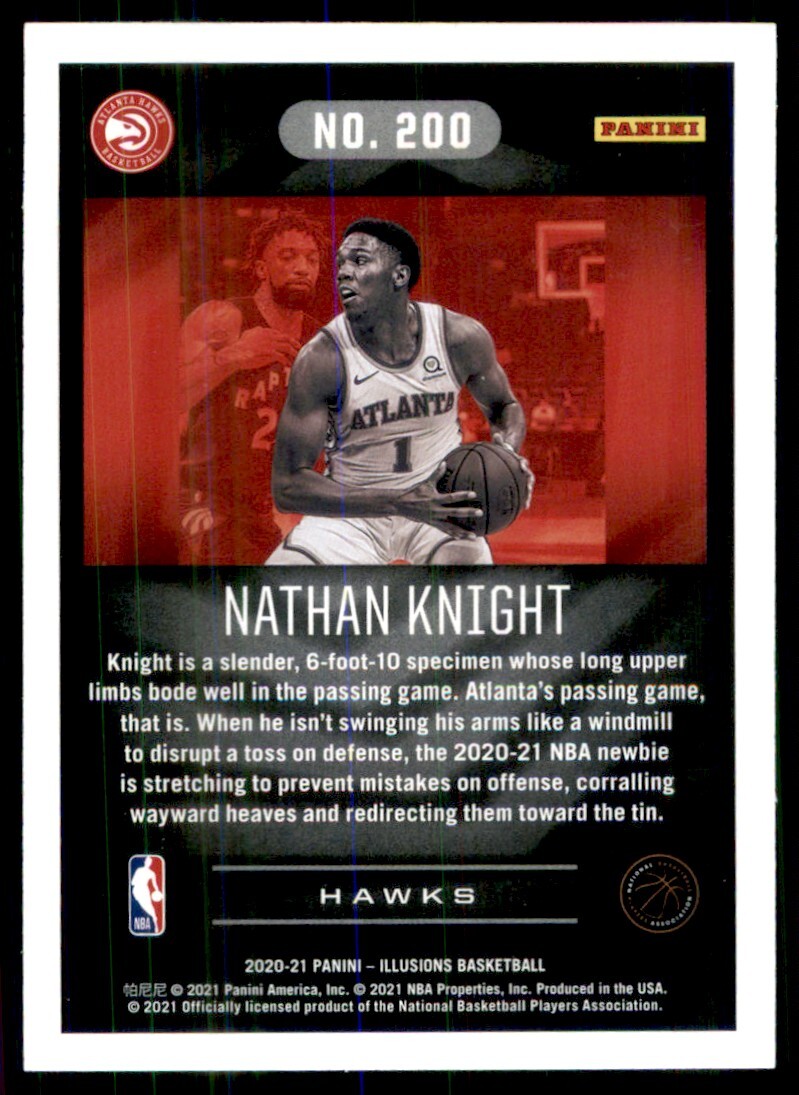 2020-21 Panini Illusions Asia Red Nathan Knight Atlanta Hawks #200 | eBay