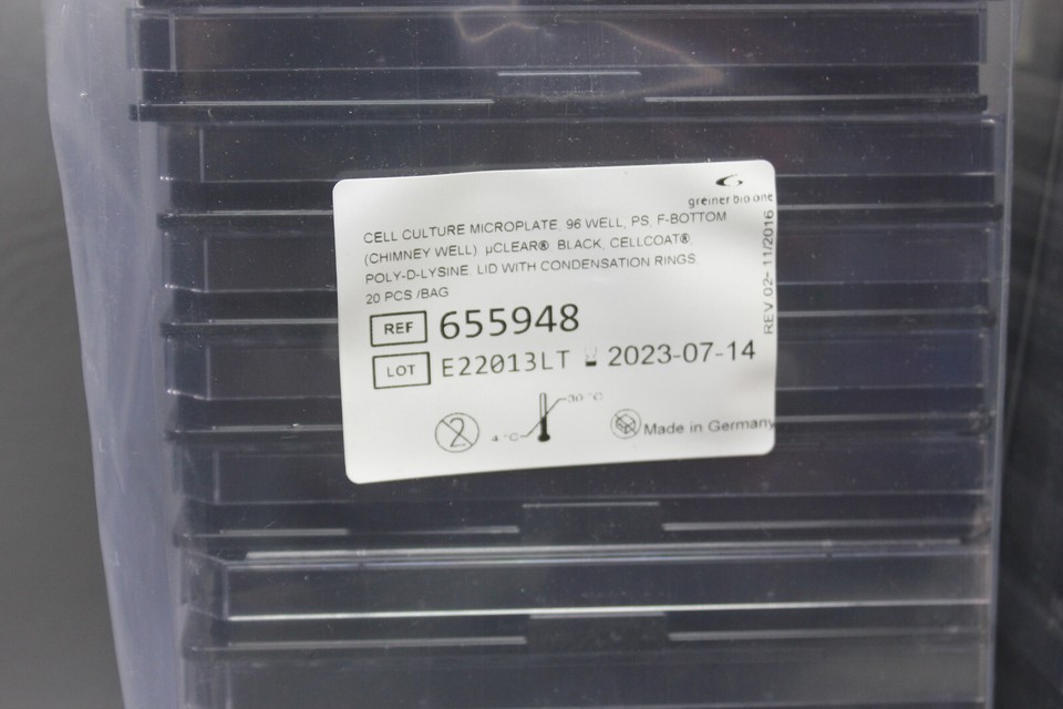 40- GREINER BIO MICROPLATE BLACK CELL COAT CHIMNEY WELL), µCLEAR ...