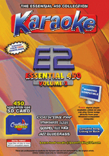 Chartbuster Essential 450 Karaoke Songs Vol 2 SD Card or USB CDG Music ...