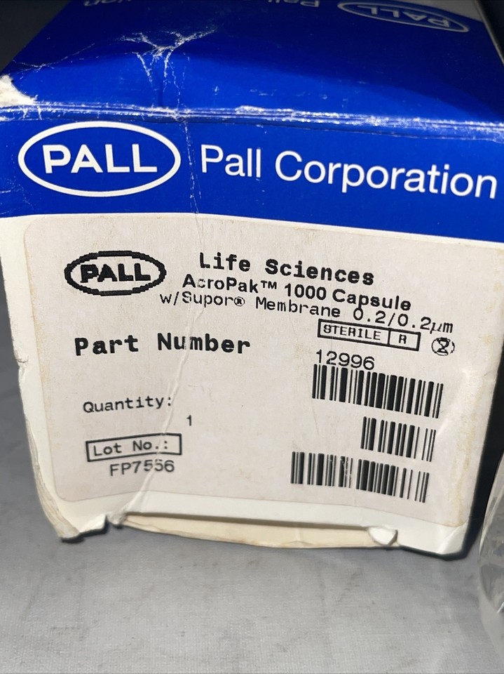 Pall 12992 AcroPak 1000 Capsule w/ Supor Membrane 0.8 / 0.2 μm 1 Per ...