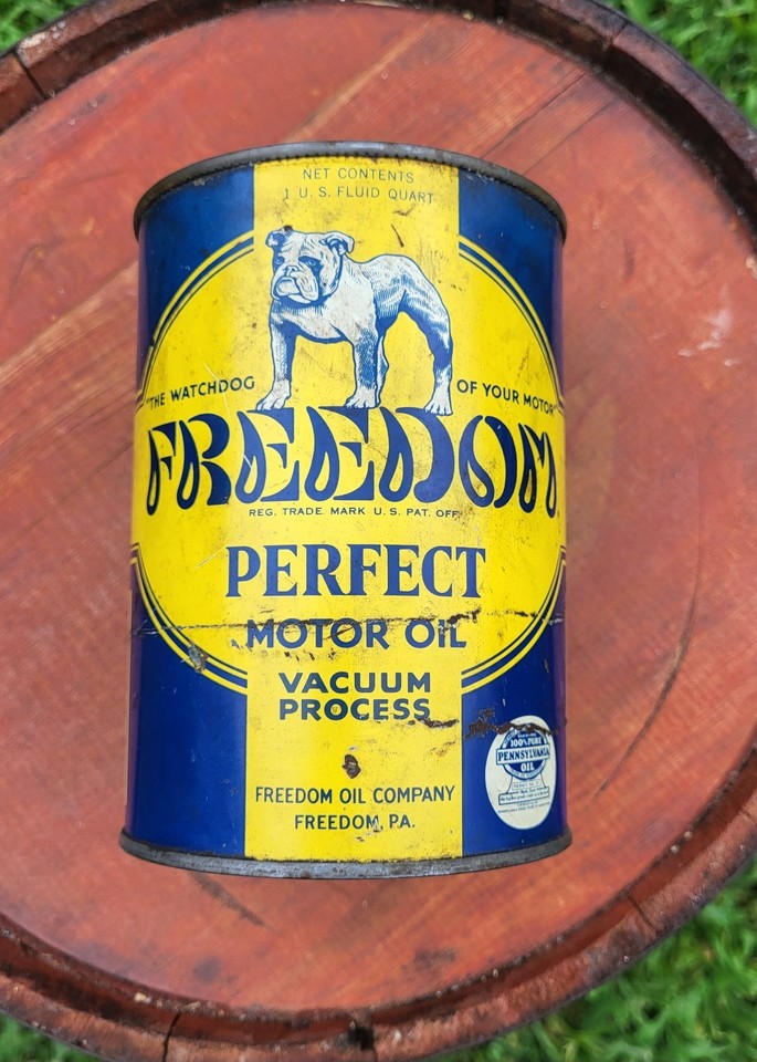 Rare Motor Oil Can FREEDOM OIL COMPANY PA 1 Quart | eBay