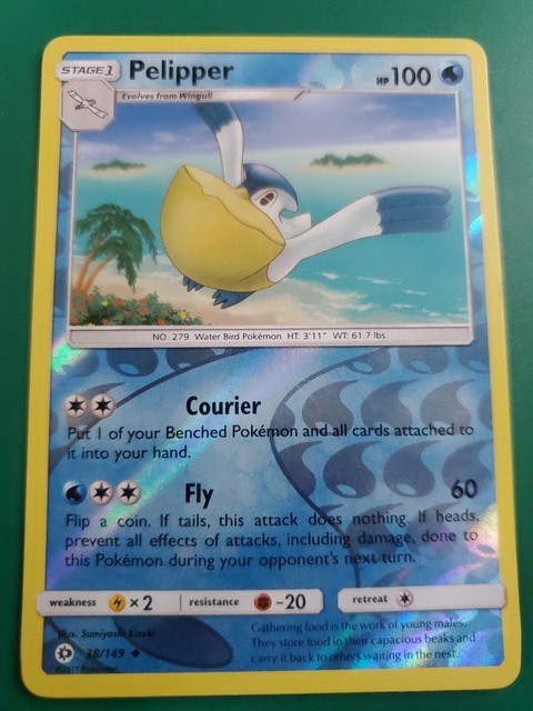 Pokémon TCG Pelipper Sun & Moon Base Set 38/149 Reverse Holo Uncommon ...