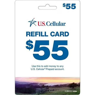 US Cellular Prepaid $55 Refill Top-Up Prepaid Card , AIR TIME PIN ...
