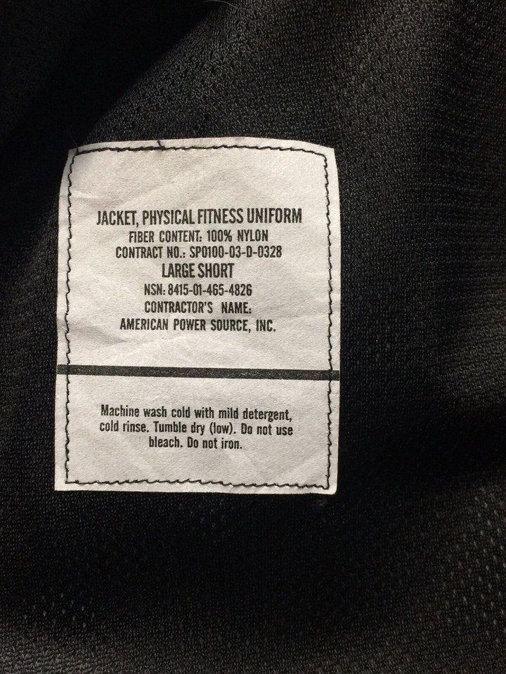 US Army IPFU PT Zip Jacket USGI Digital Reflective Windbreaker Large ...