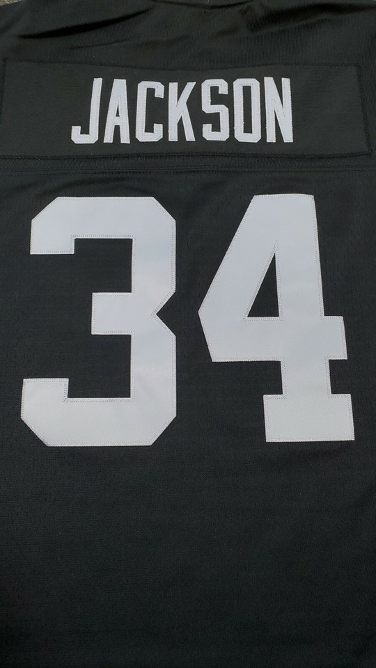 OAKLAND RAIDERS BO JACKSON #34 WOMENS MITCHELL & NESS LEGACY JERSEY LAS ...