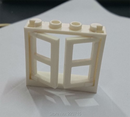 10 New Black White Windows 1X4X3 With Panel Pane For Lego Town City ...