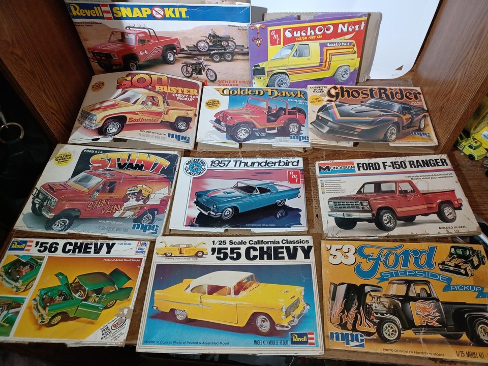 LOT of 20 vintage AMT MPC Revell Monogram empty model kit boxes 1980s ...