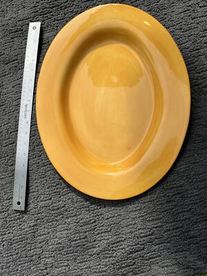 17 INCH MANGO YELLOW OVAL TABLETOPS GALLERY SERVING PLATTER CORSICA | eBay